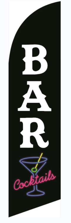 Bar Feathered Flag With 3m Pole – SlushCupUk.com